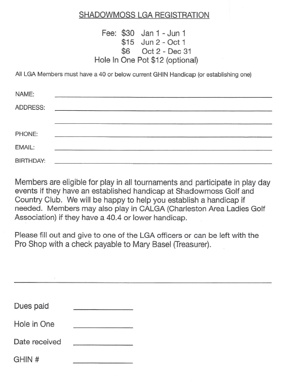 LGA Registration Form
